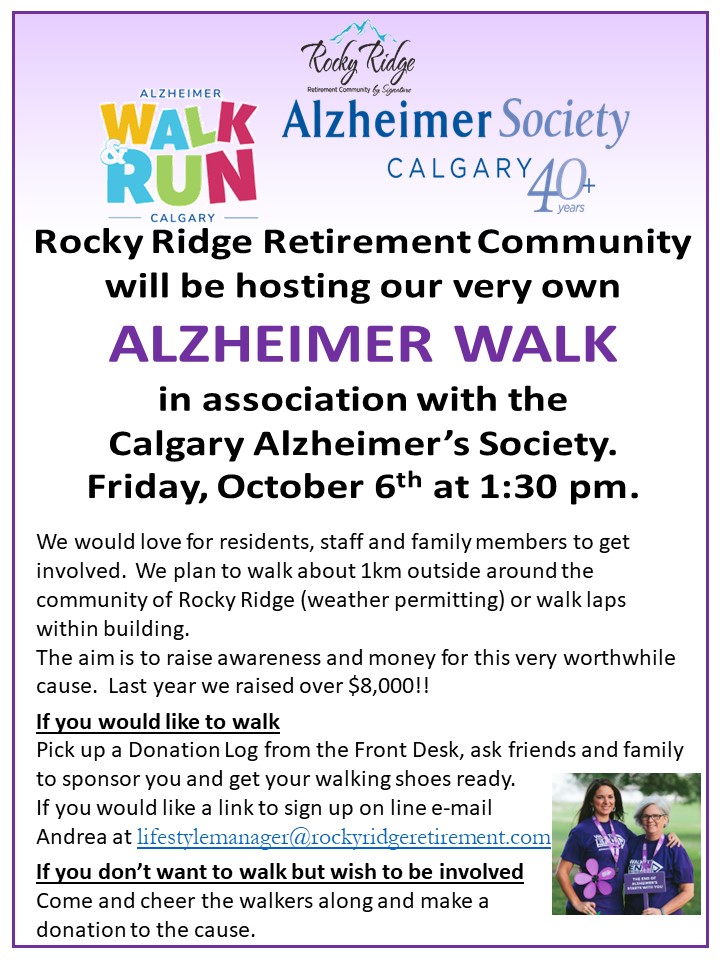 Alzheimer Walk Poster - Rocky Ridge